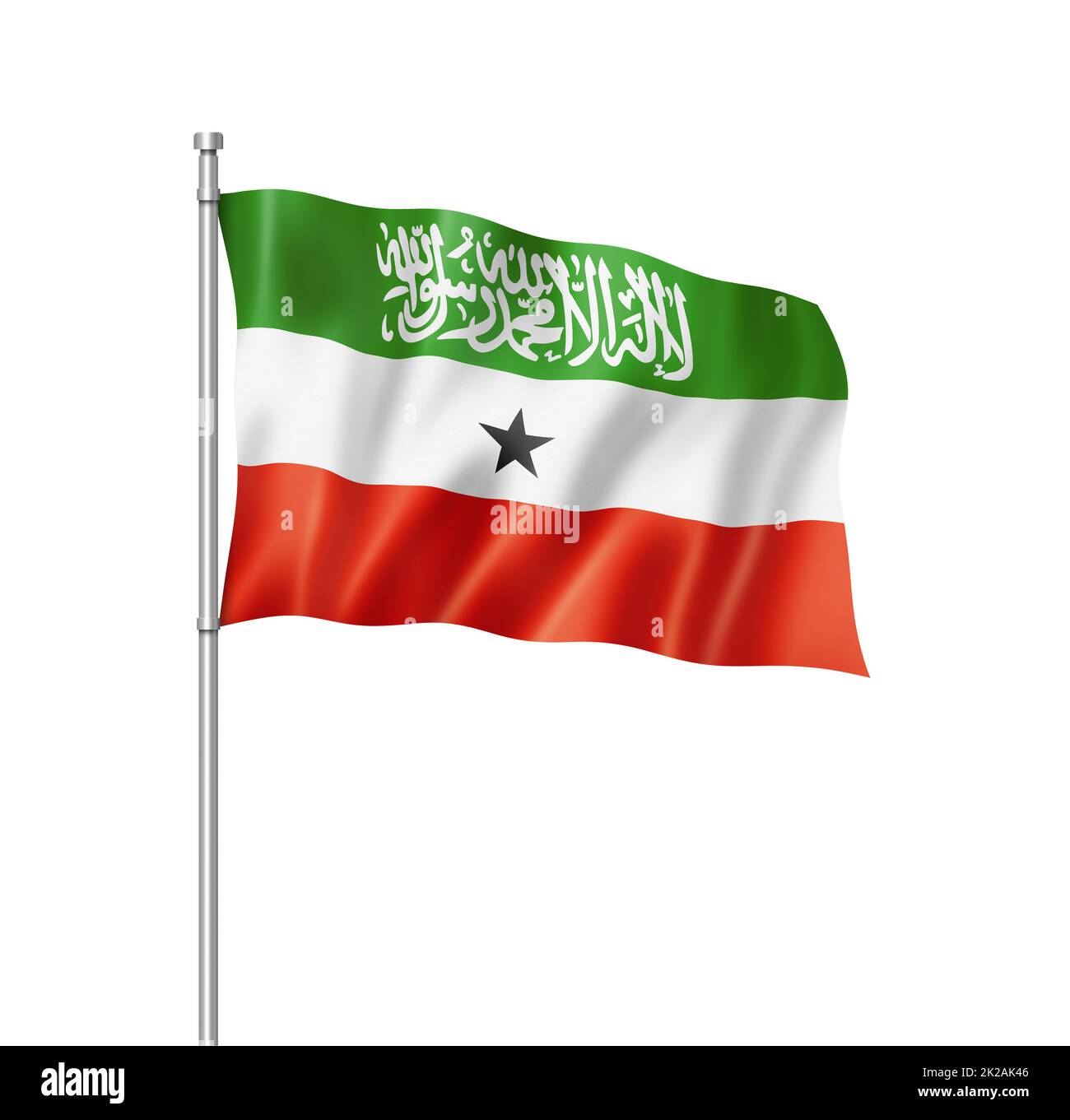 Somaliland flag isolated on white Stock Photo - Alamy