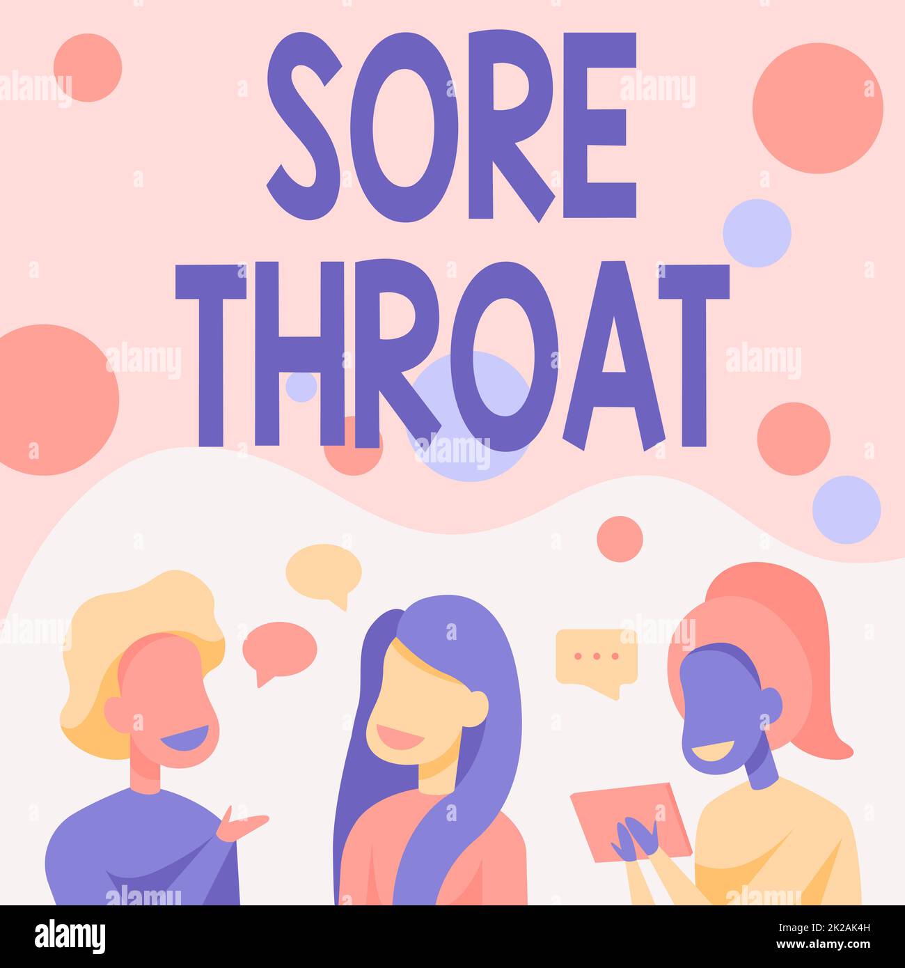 Sign displaying Sore Throat, Business concept Inflammation ot the ...
