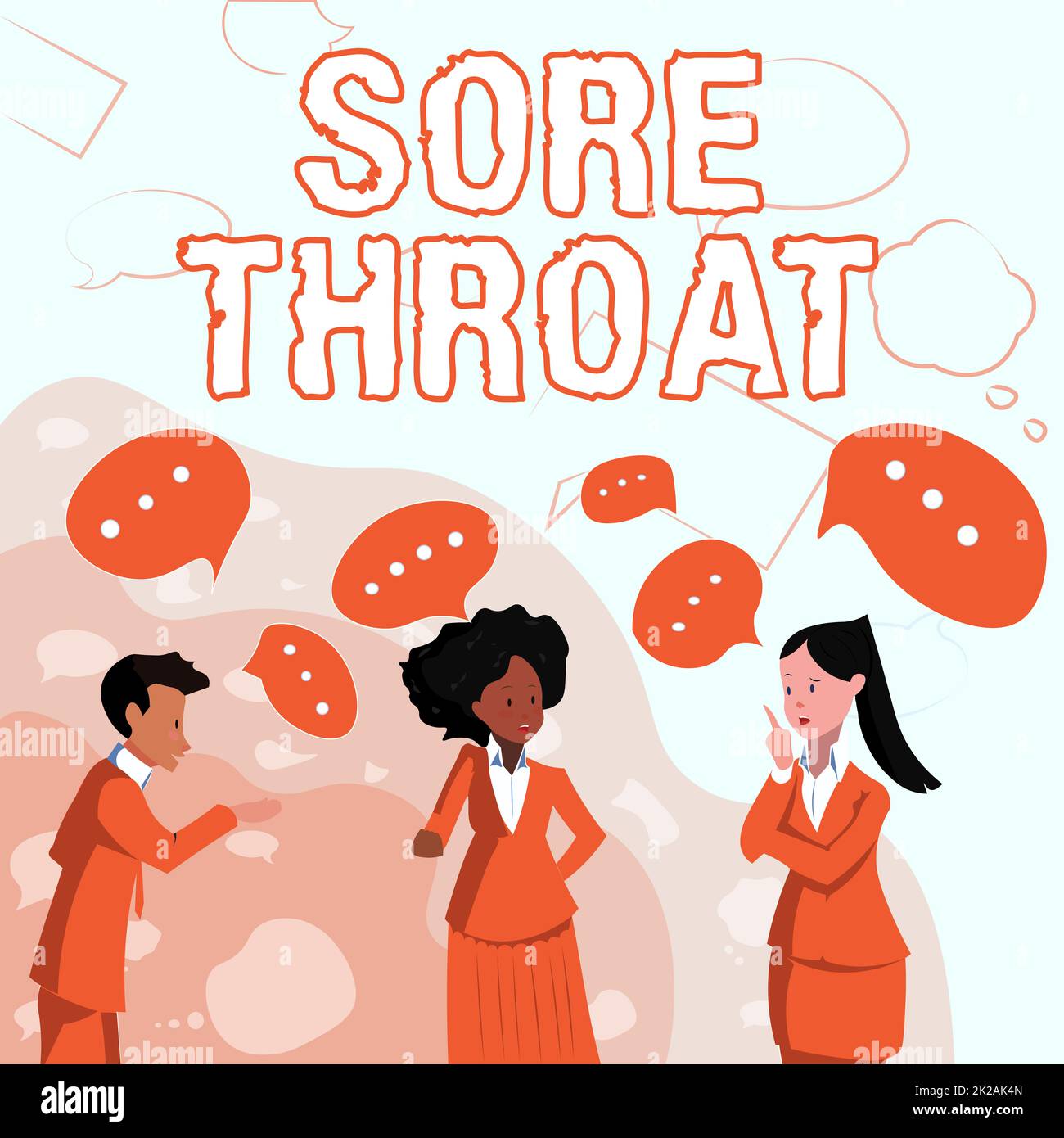 Hand writing sign Sore Throat, Business approach Inflammation ot the ...