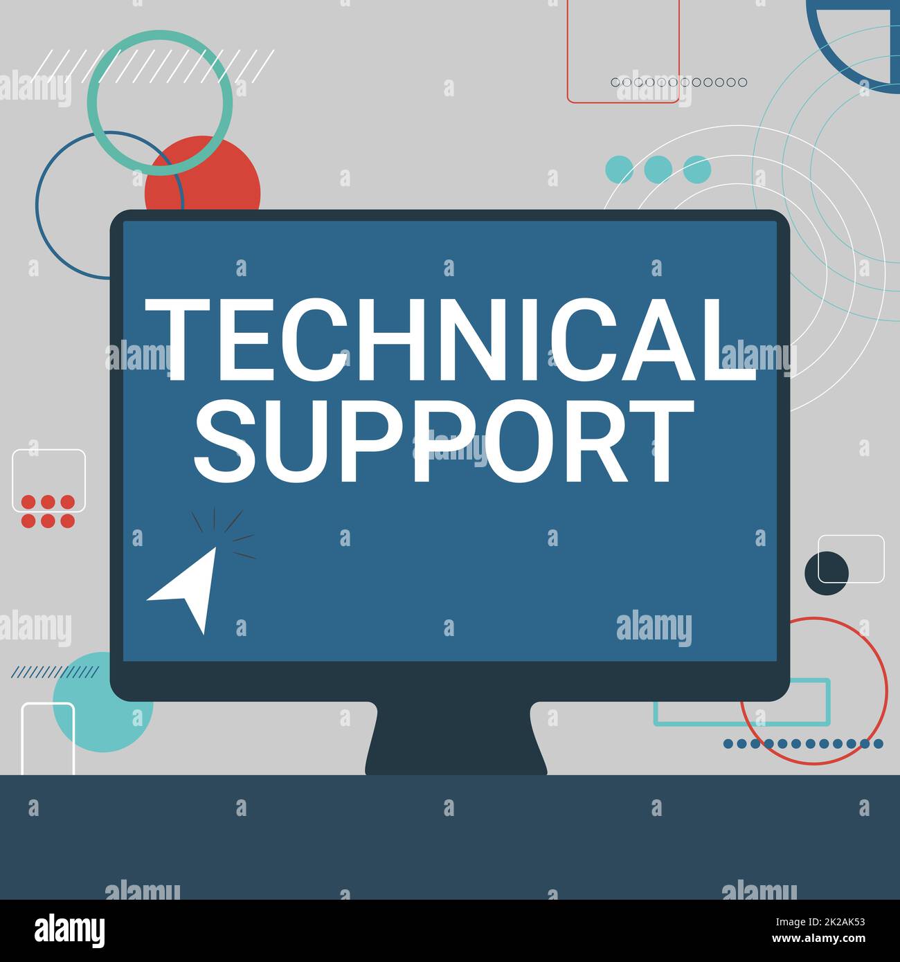 Conceptual caption Technical Support, Business concept a service ...