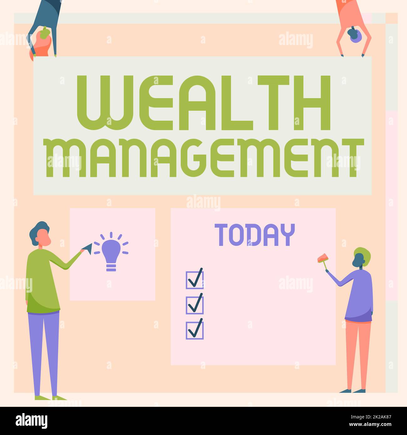 Conceptual display Wealth Management, Concept meaning investment ...