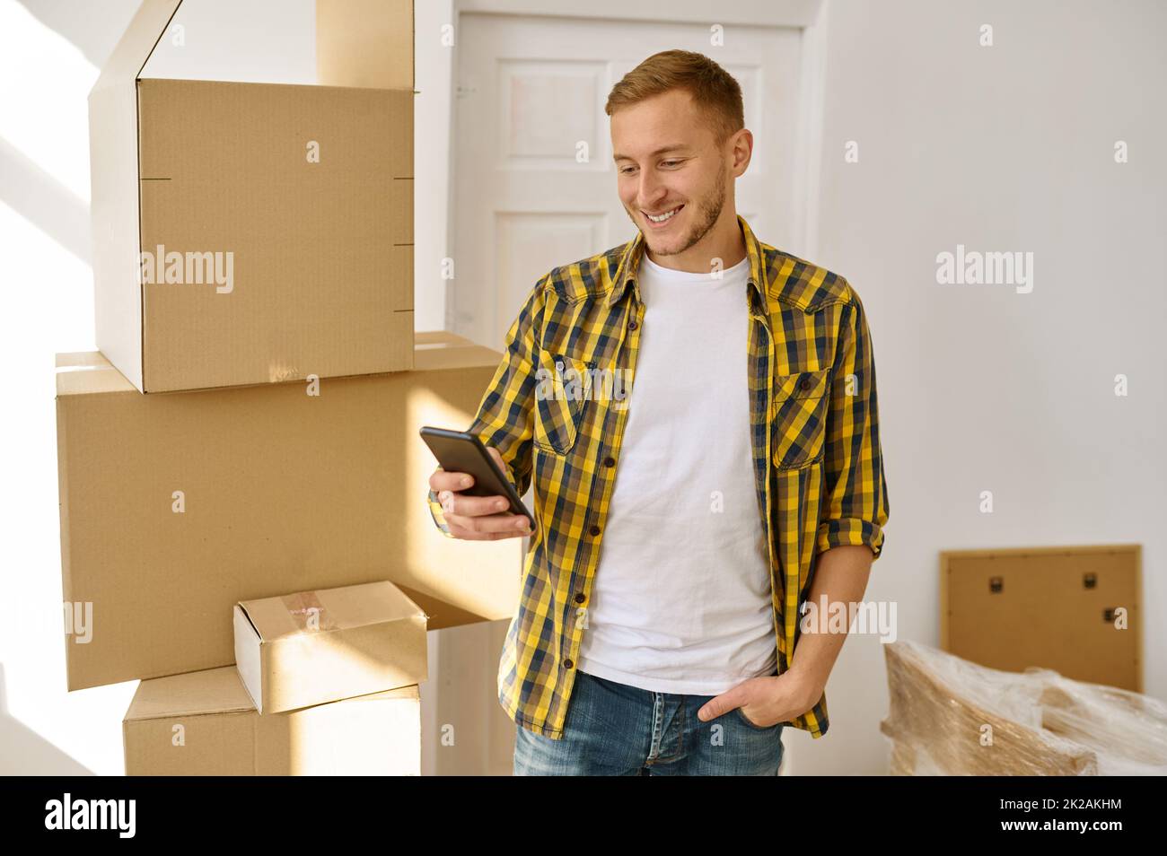 Call at home hi-res stock photography and images - Alamy