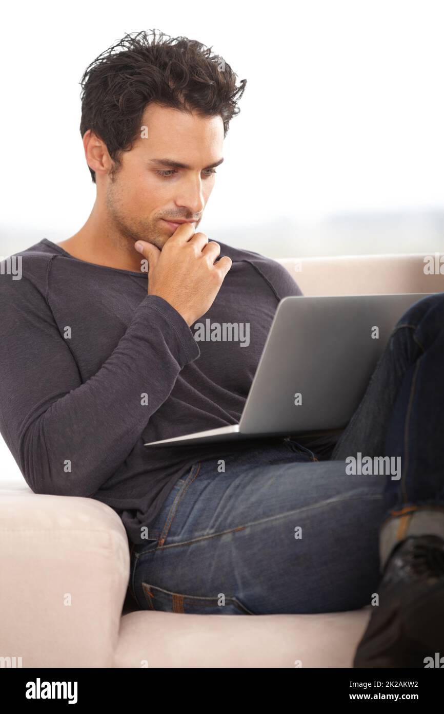 Thinking laptop hi-res stock photography and images - Alamy