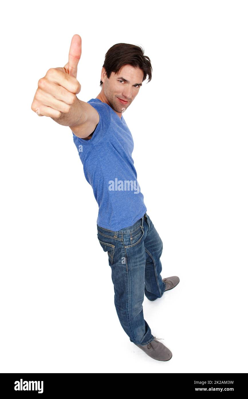 High angle thumbs up hi-res stock photography and images - Alamy
