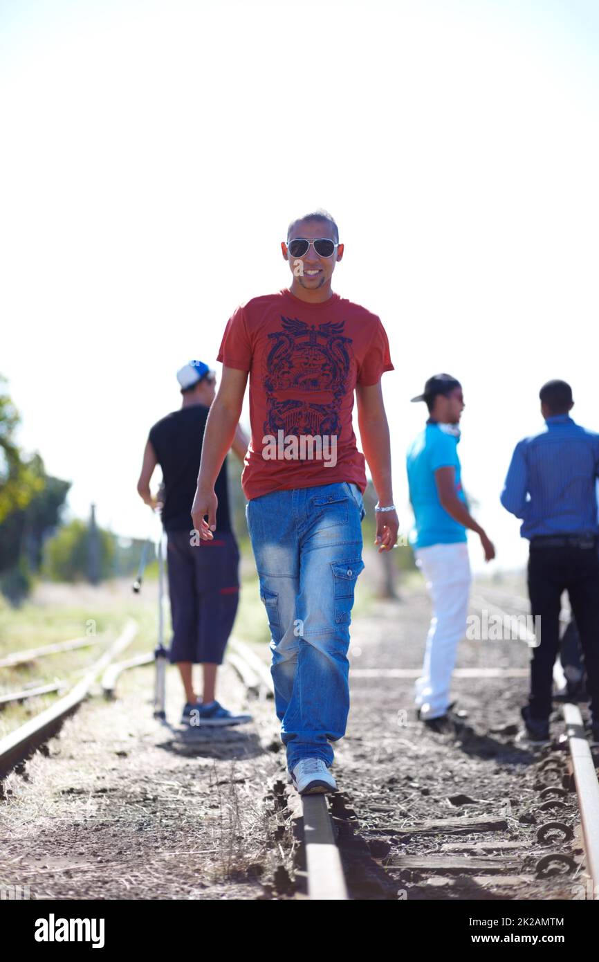 Best Friends Photography On Train Tracks