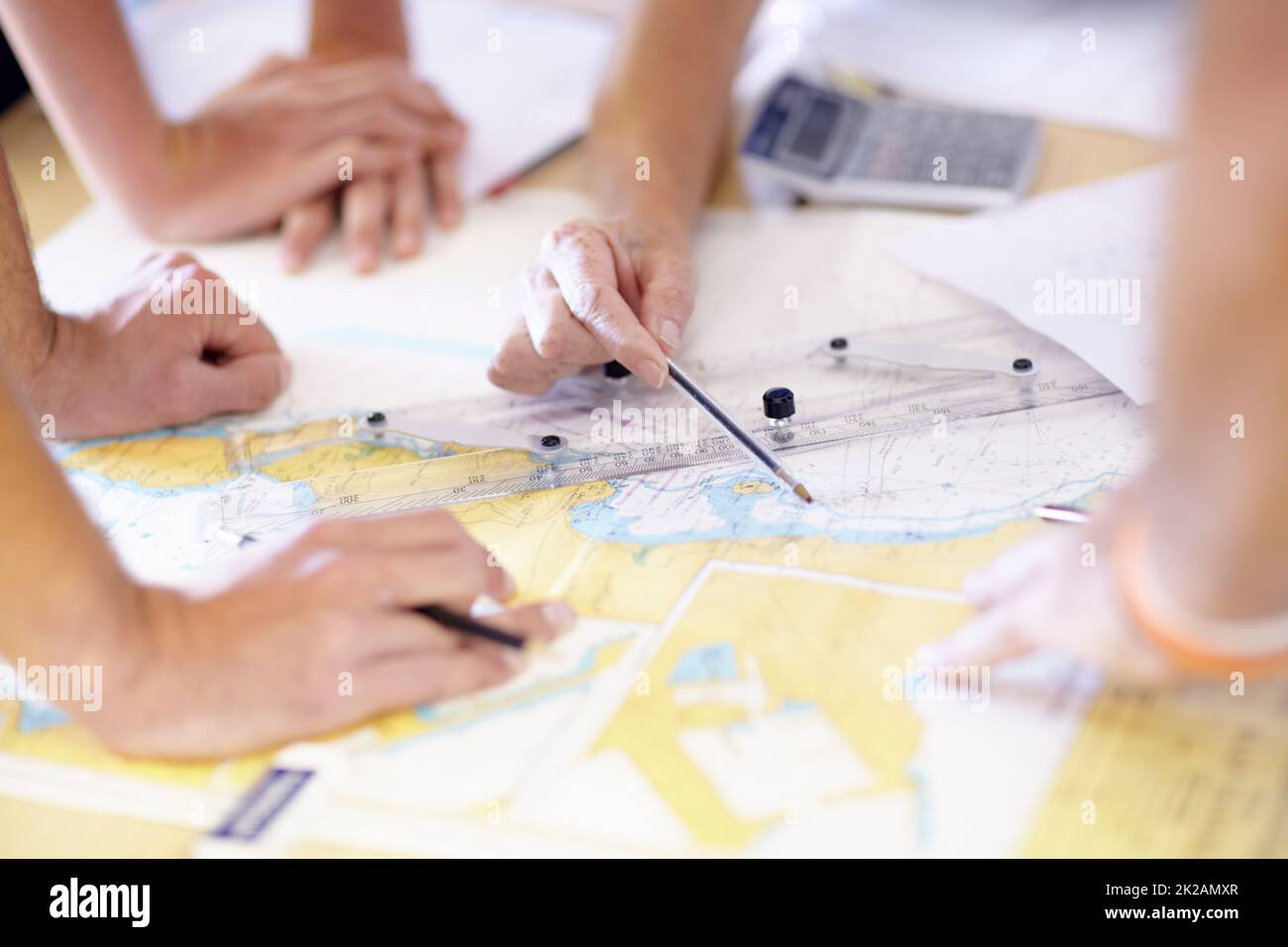 Plotting map hi-res stock photography and images - Alamy