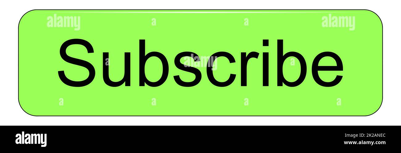 Subscribe Button pastel green on white background â€“ illustration ...