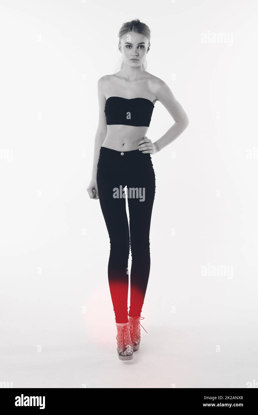 Girl modeling in studio hi-res stock photography and images - Alamy