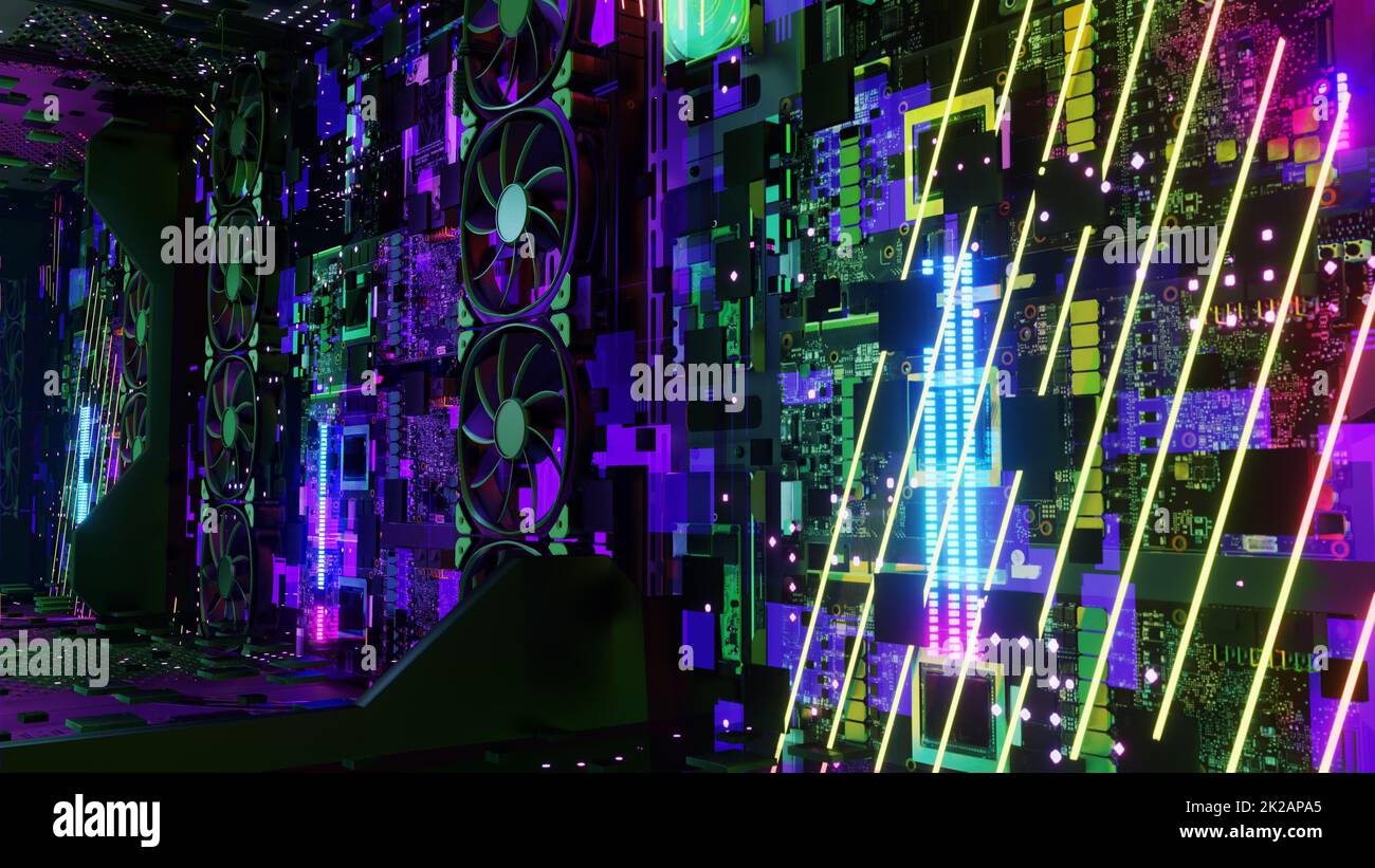 Network microchip on technology hi-res stock photography and images - Alamy