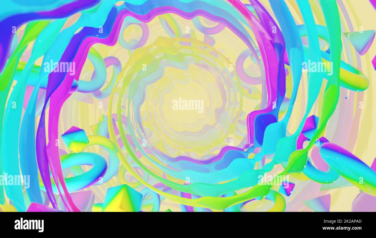 Holographic Geometry With Radial Stock Photo - Alamy