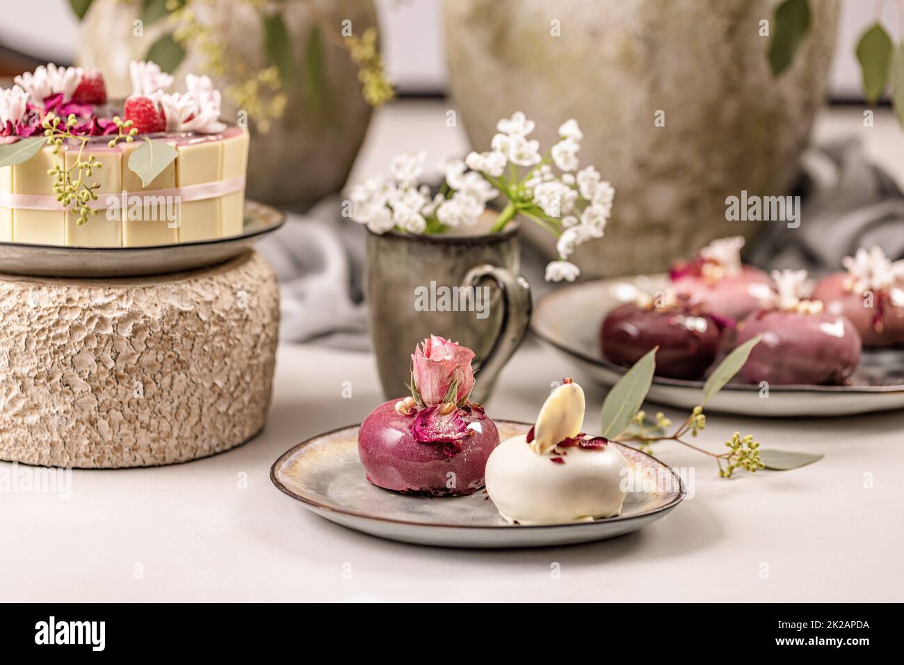 Mousse cake mirror glaze hi-res stock photography and images - Alamy