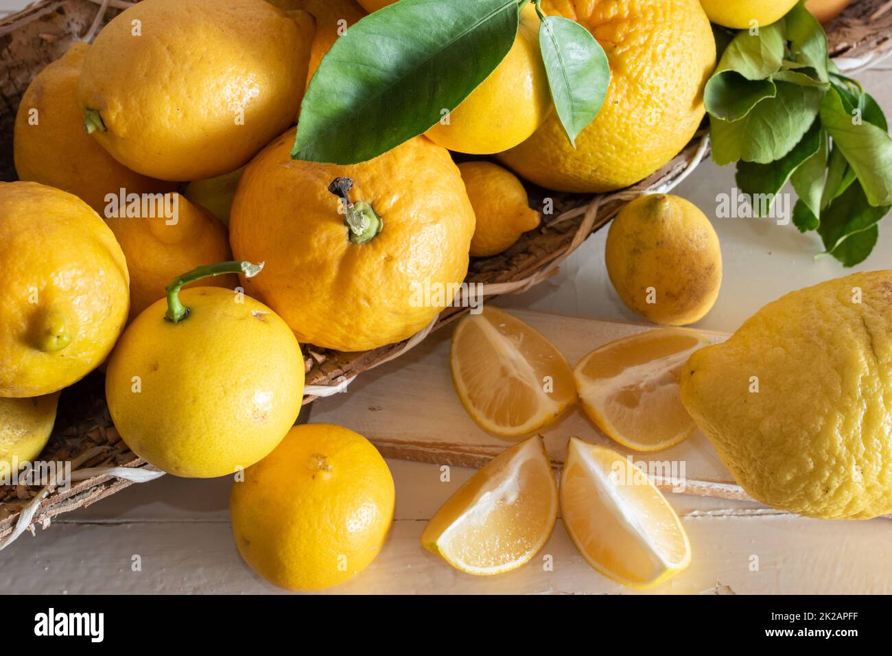 Various fresh citrus fruits Stock Photo - Alamy