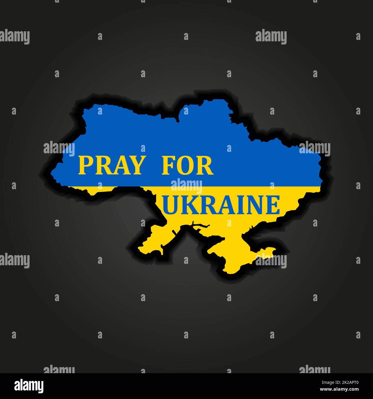 Vector Illustration of the Pray for Ukraine. Concept save Ukraine from ...