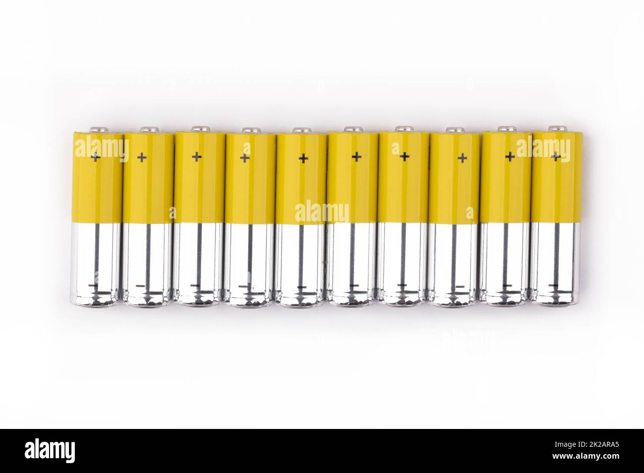 Batteries in a row Stock Photo - Alamy