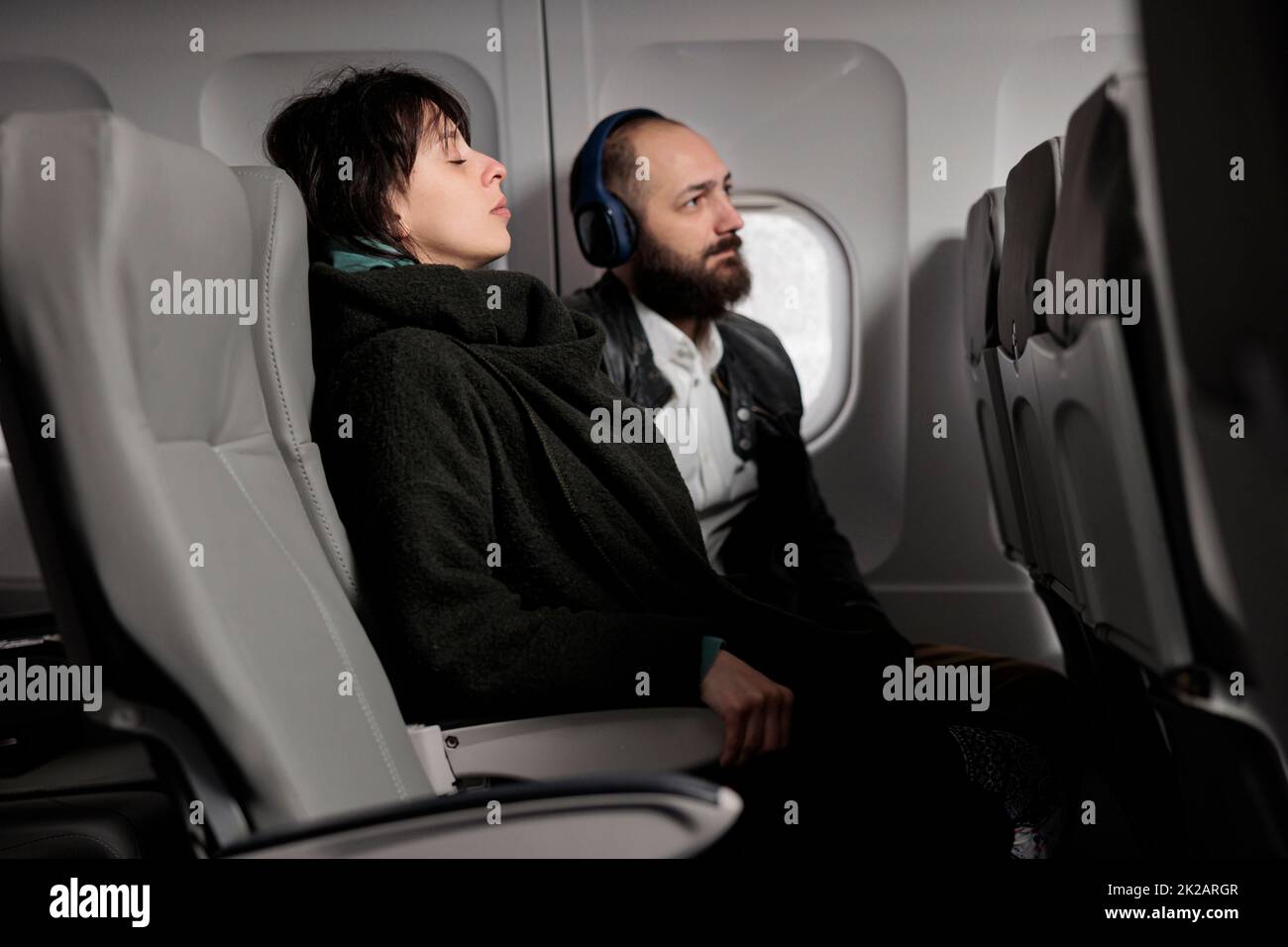 Scared plane passengers hi-res stock photography and images - Alamy
