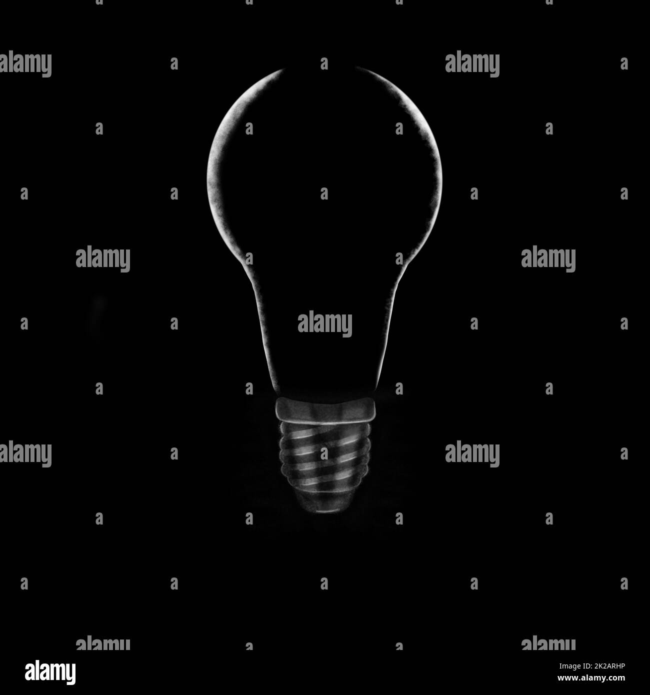 Realistic light bulb. Glowing yellow and white incandescent filament ...