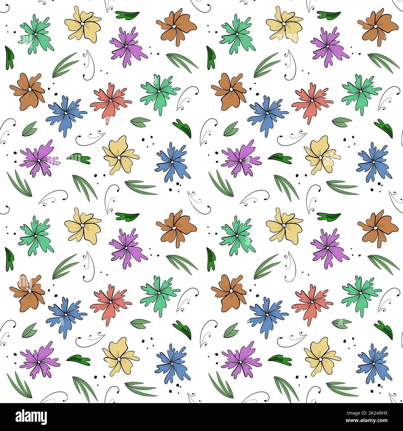 Cute floral pattern in the small flower. Seamless texture. Elegant ...