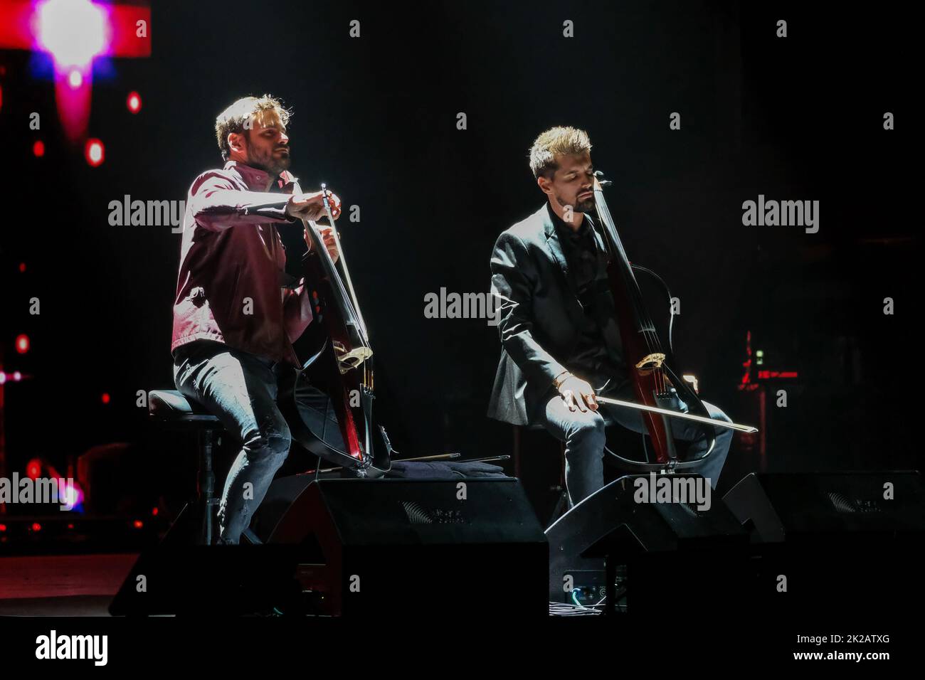 The two cellists Luka Sulic and Stjepan Hauser know by theirs stage ...