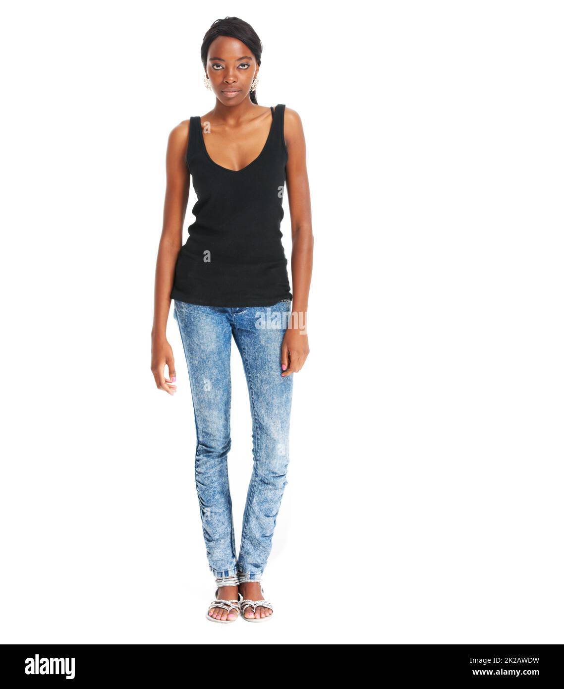 Place your text alongside this beauty. Pretty young African woman ...