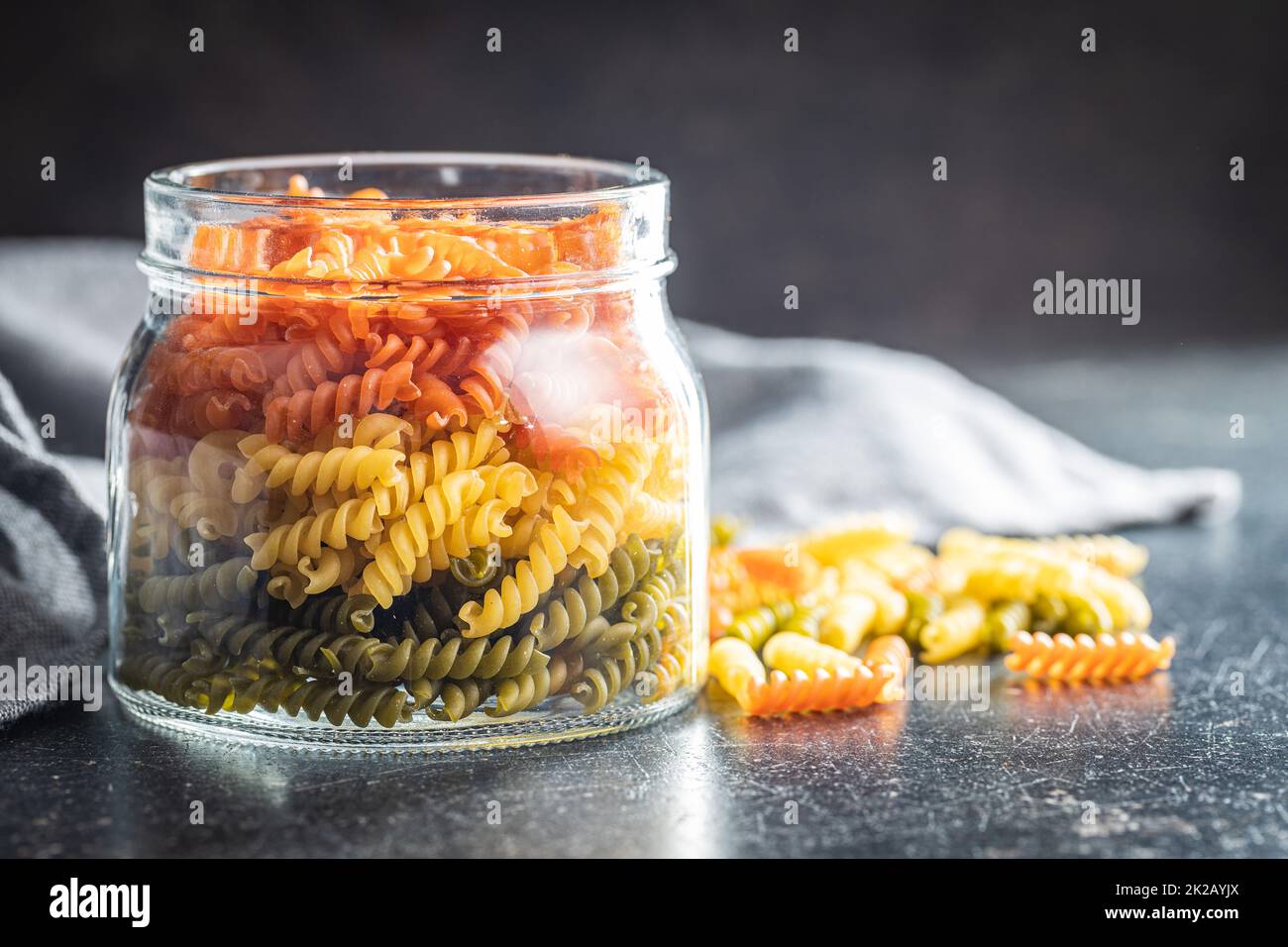 Colorful italian raw pasta hi-res stock photography and images - Alamy
