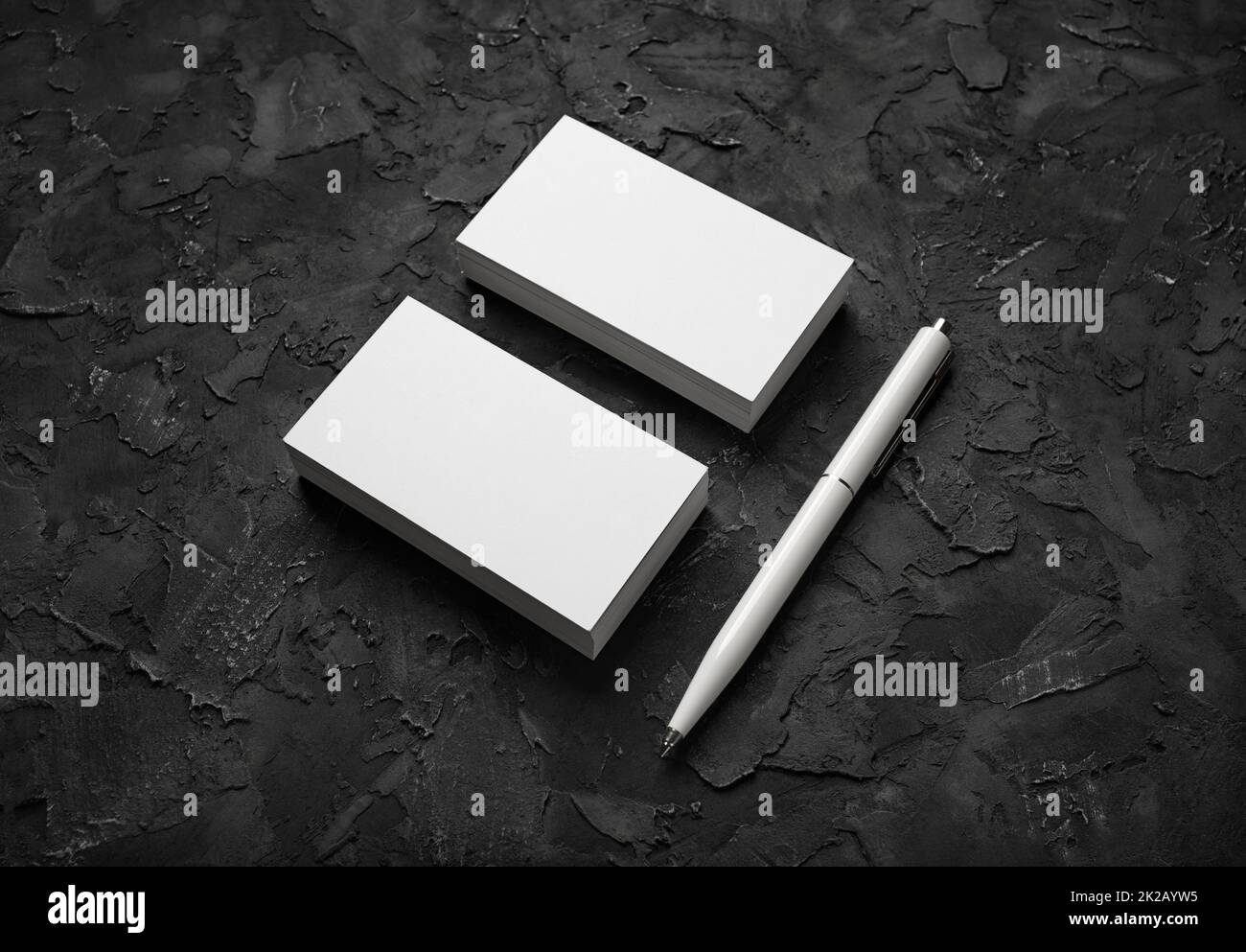 Business cards, pen Stock Photo - Alamy
