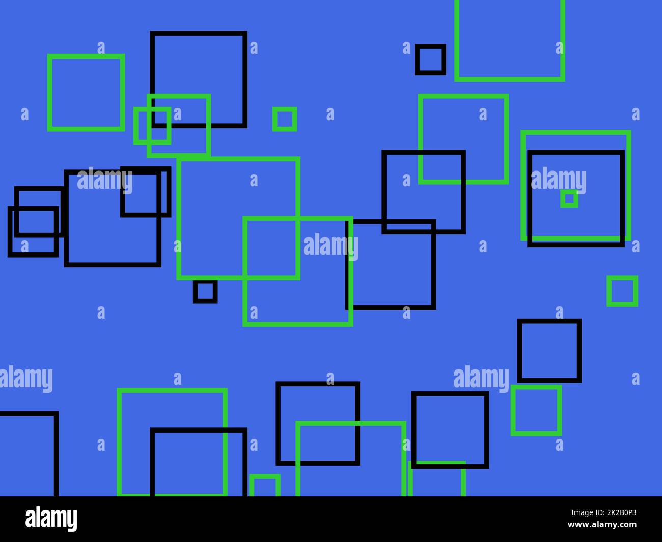 Abstract green grey squares with royal blue background Stock Photo - Alamy