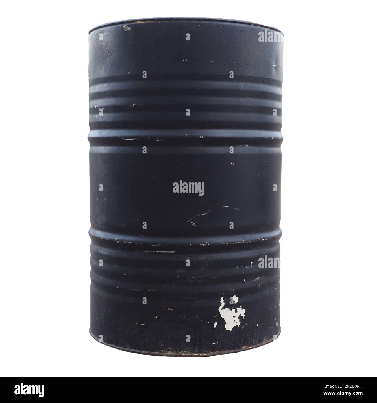 black petrol barrel isolated over white Stock Photo - Alamy