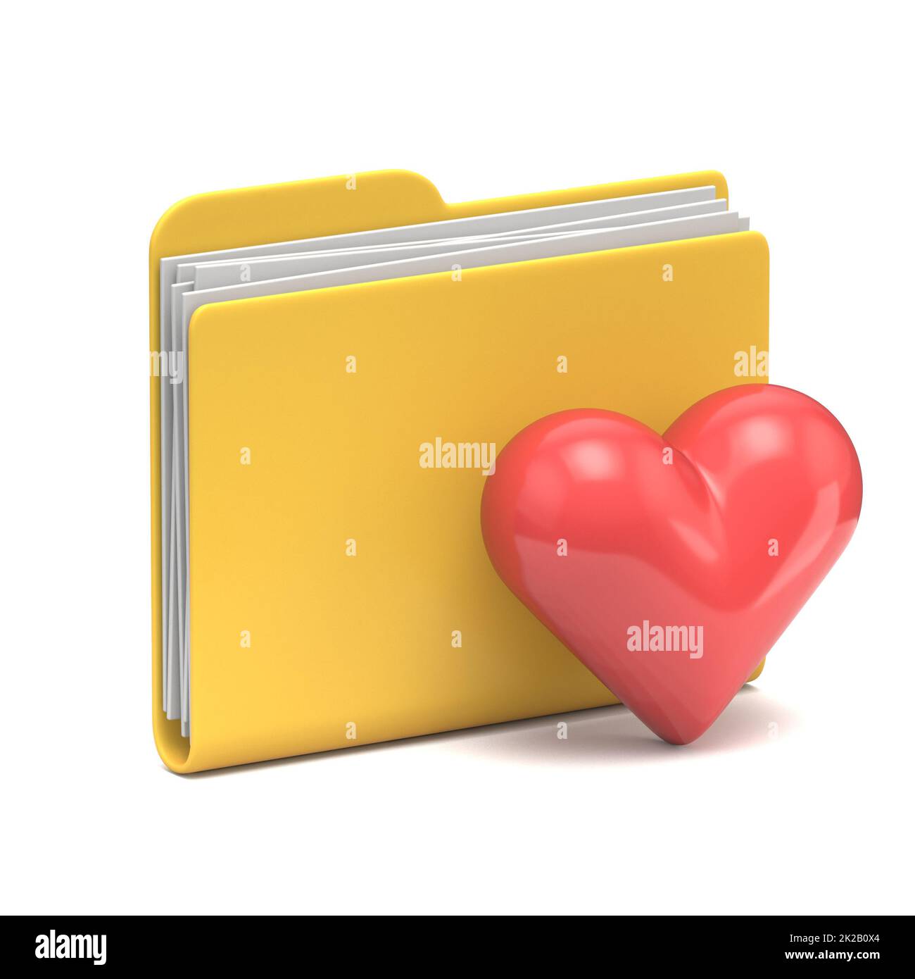 Yellow folder icon Favorites 3D Stock Photo - Alamy