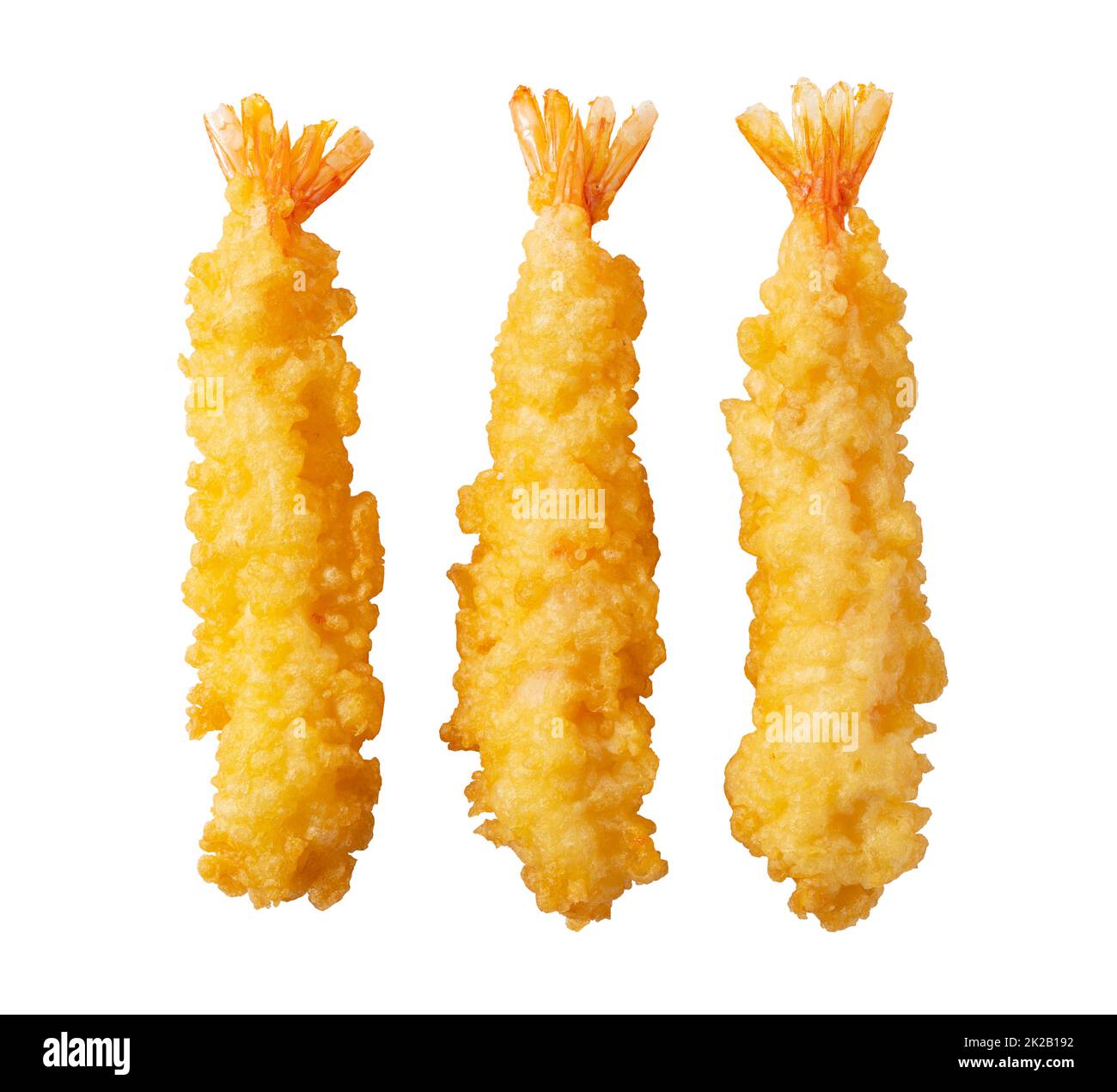 Shrimp tempura placed on a white background Stock Photo - Alamy