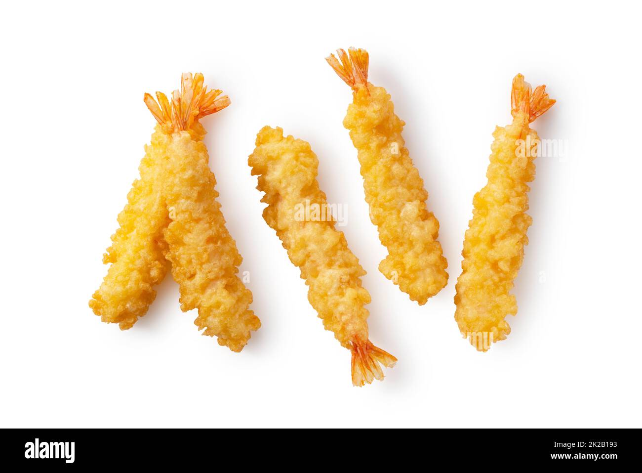 Shrimp tempura placed on a white background Stock Photo - Alamy