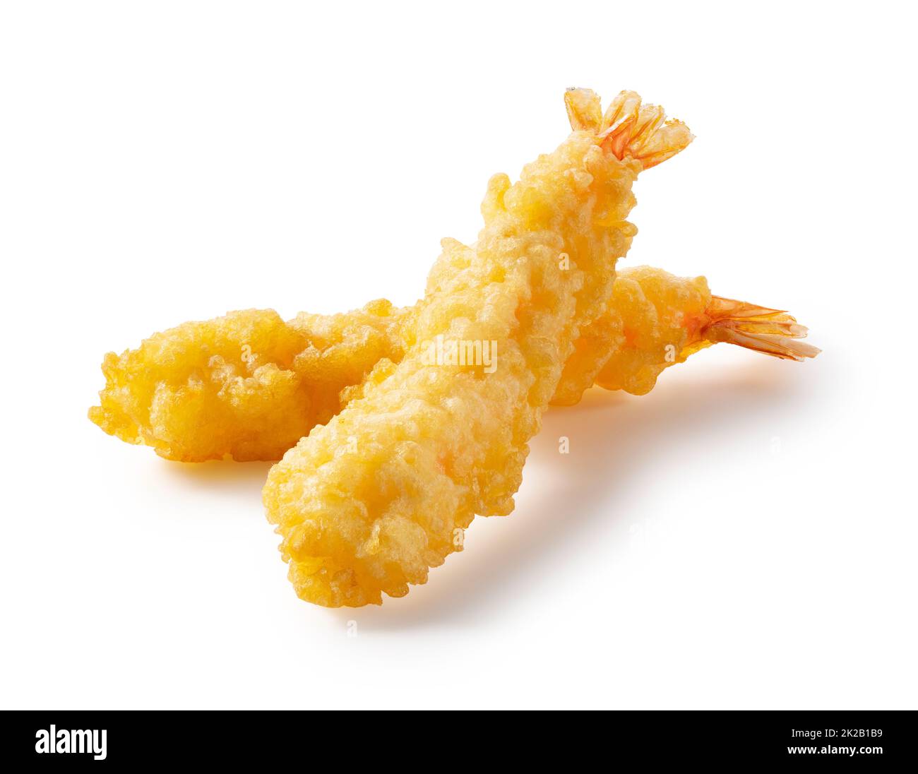 Shrimp tempura placed on a white background Stock Photo - Alamy