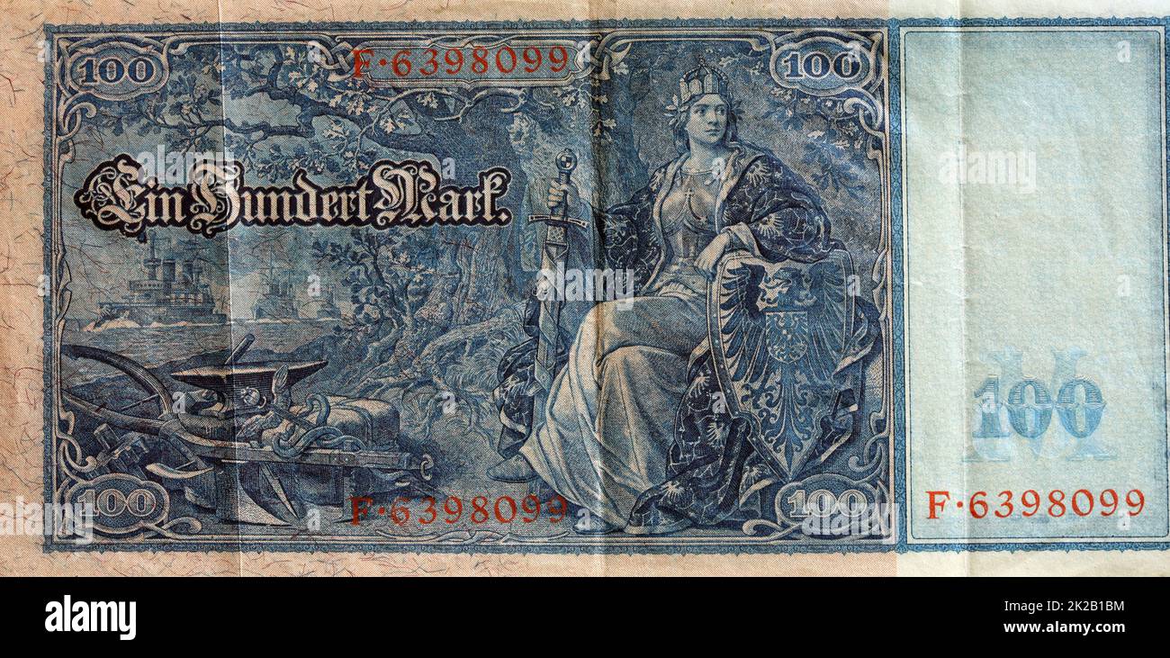 Historical German banknotes Stock Photo - Alamy