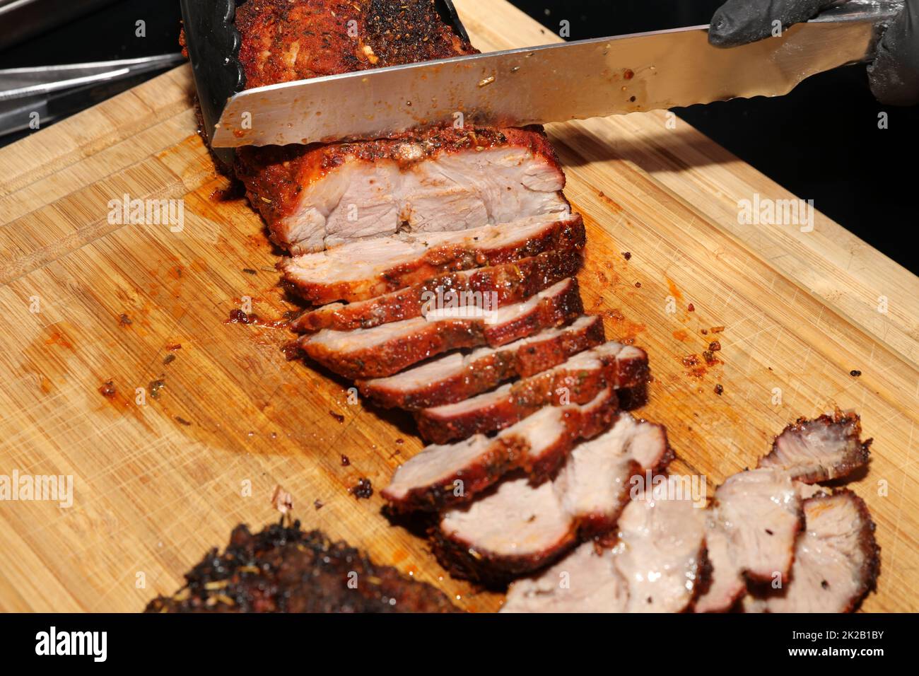 Roasted Saddle Steak Stock Photo - Alamy