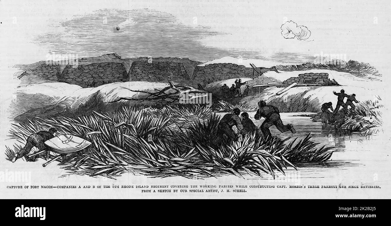 Capture of Fort Macon, North Carolina - Companies A and B of the 5th ...