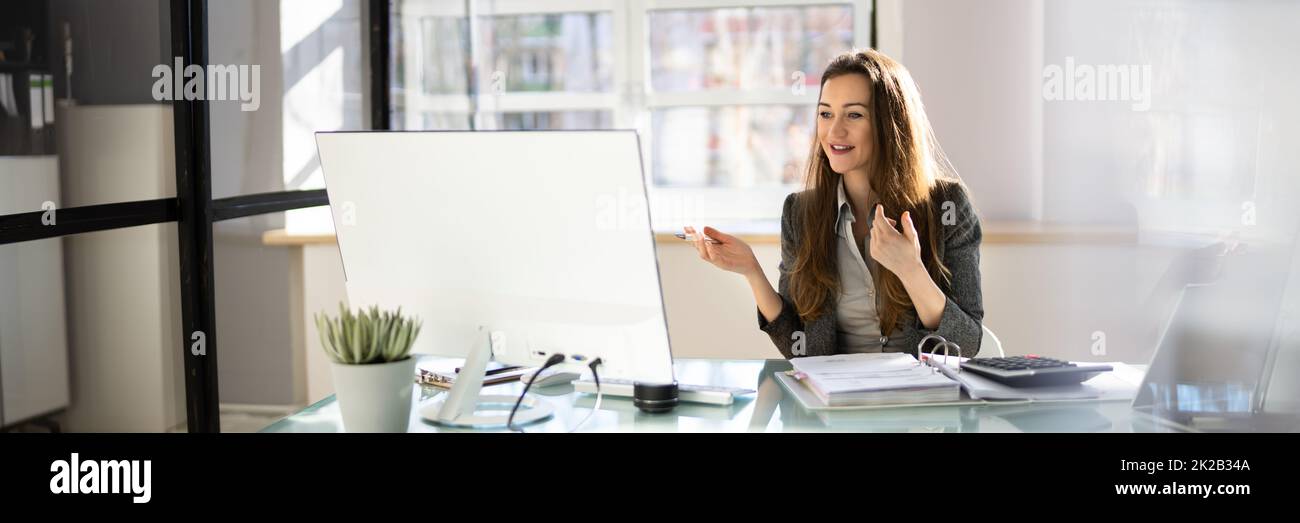 Online Video Conference Elearning Call Stock Photo - Alamy