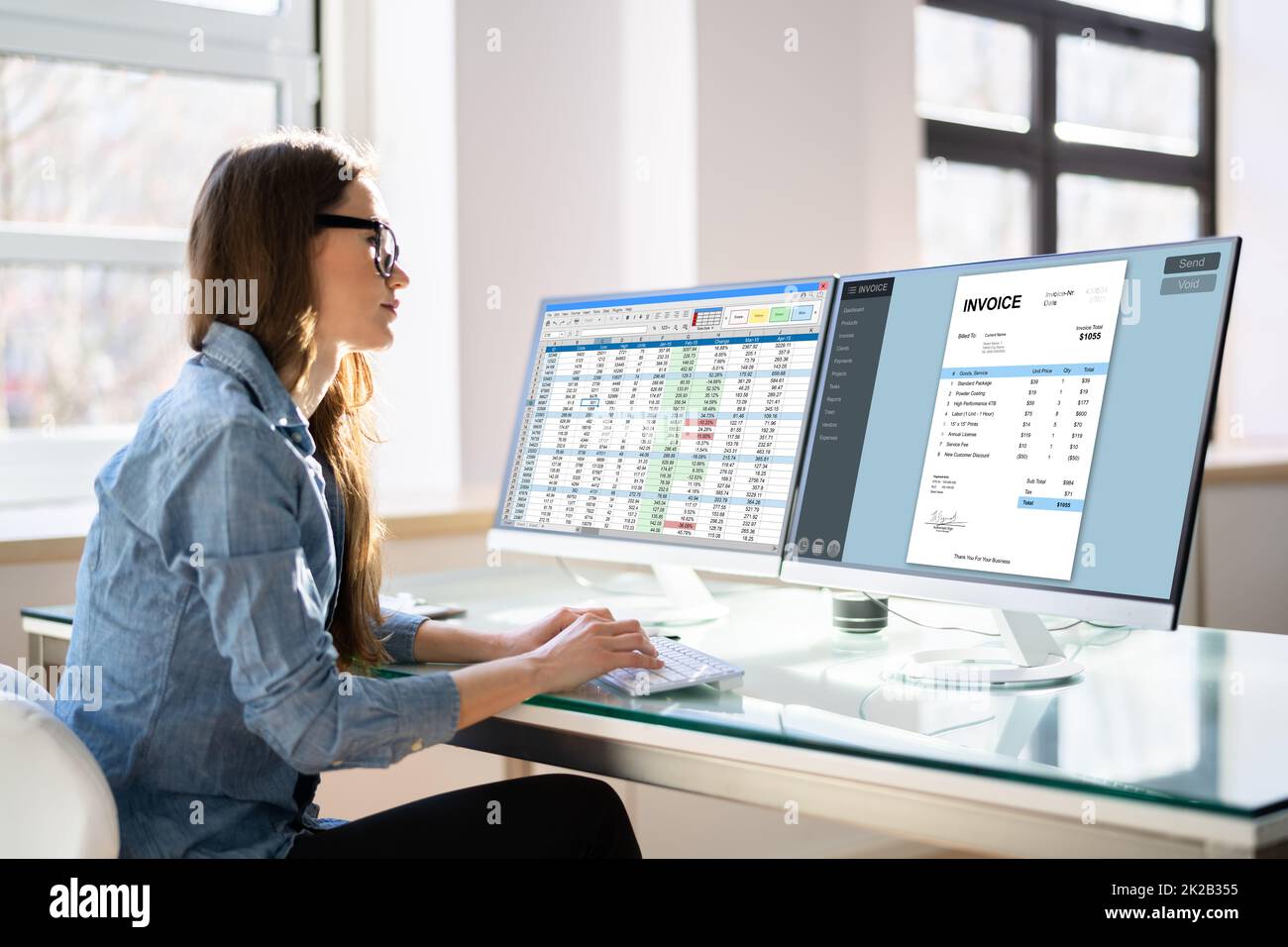 Business Data Audit Spreadsheet Stock Photo - Alamy