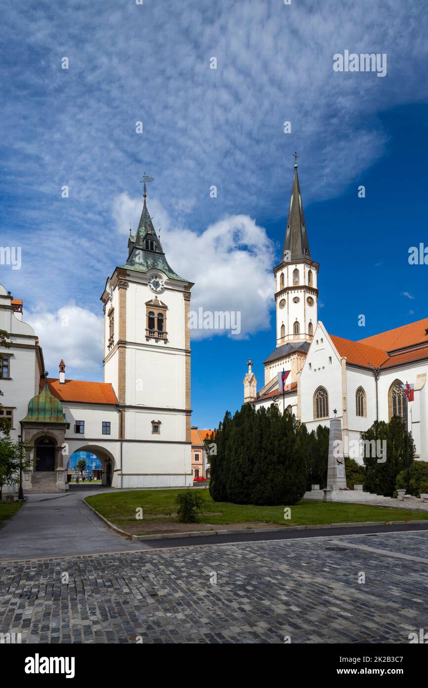 Old Town Hall and St. James church in Levoca, UNESCO site, Slovakia ...