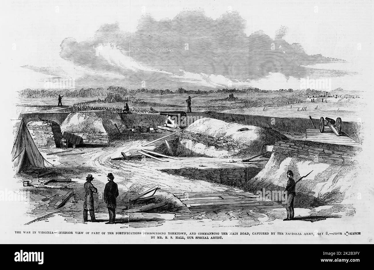 The War in Virginia - Interior view of part of the fortifications ...