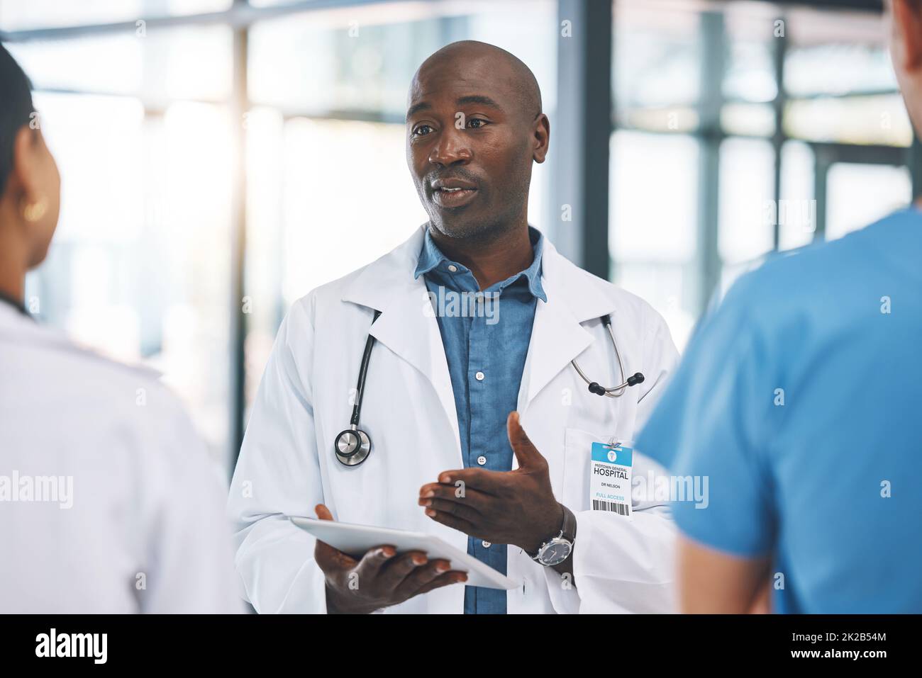 Healthcare, planning and doctors collaboration on digital tablet ...