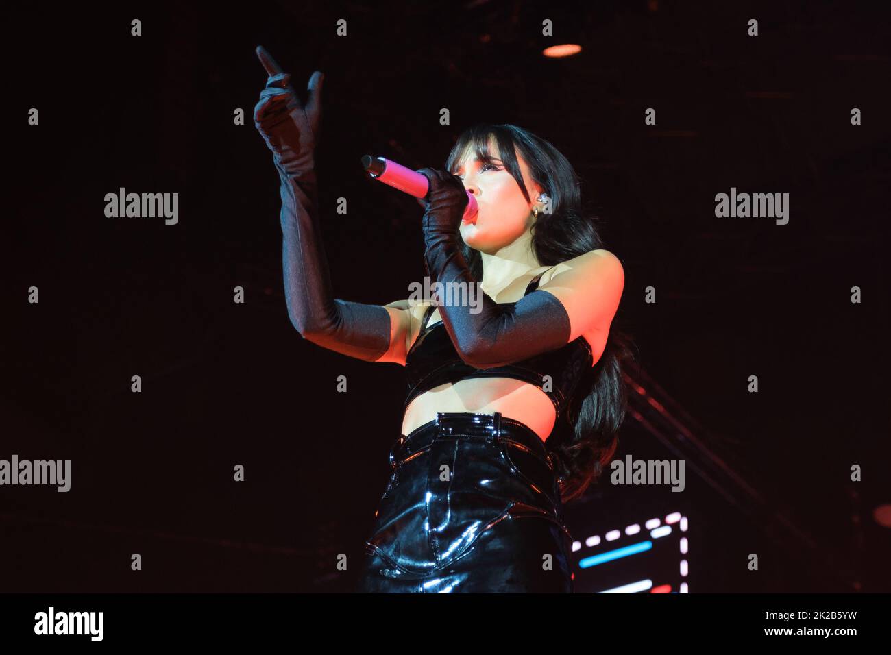 Singer Aitana Ocaña performs during her concert of the 11 reasons more ...