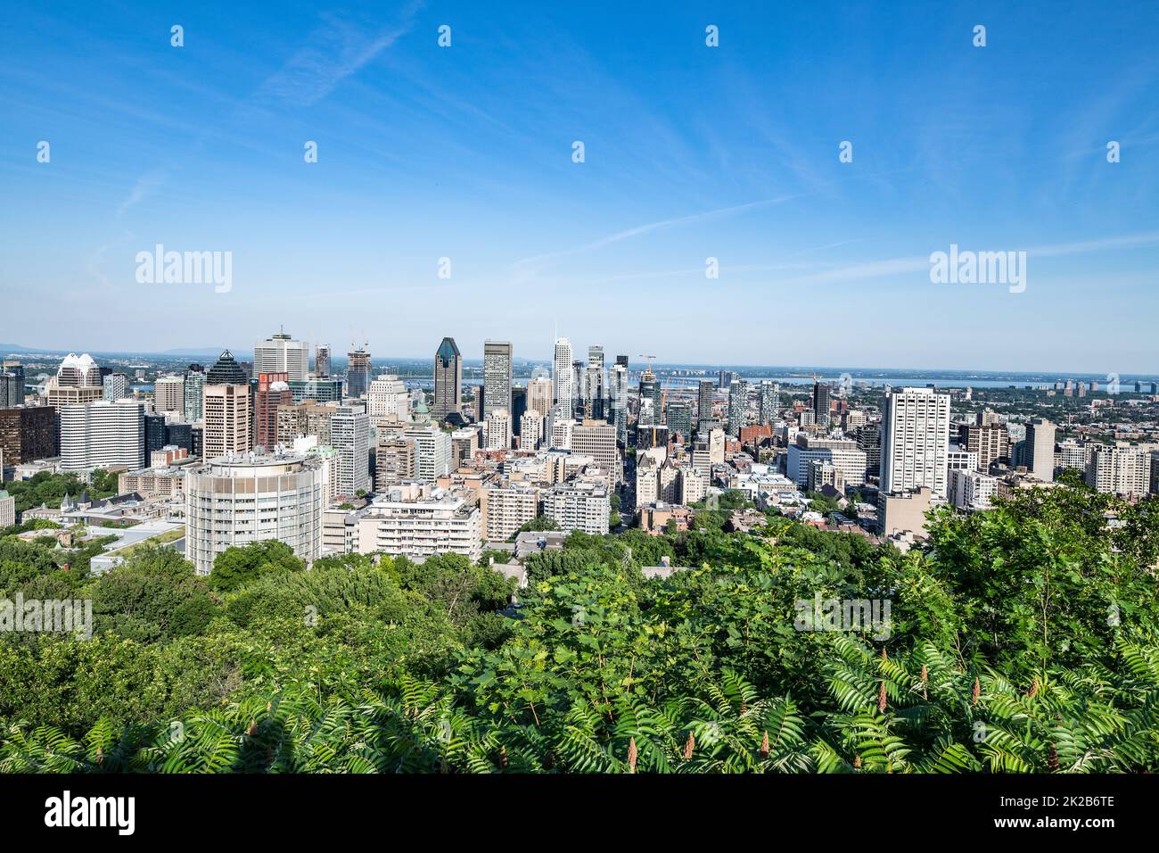 Downtown Montreal from Kondiaronk Belvedere Stock Photo - Alamy