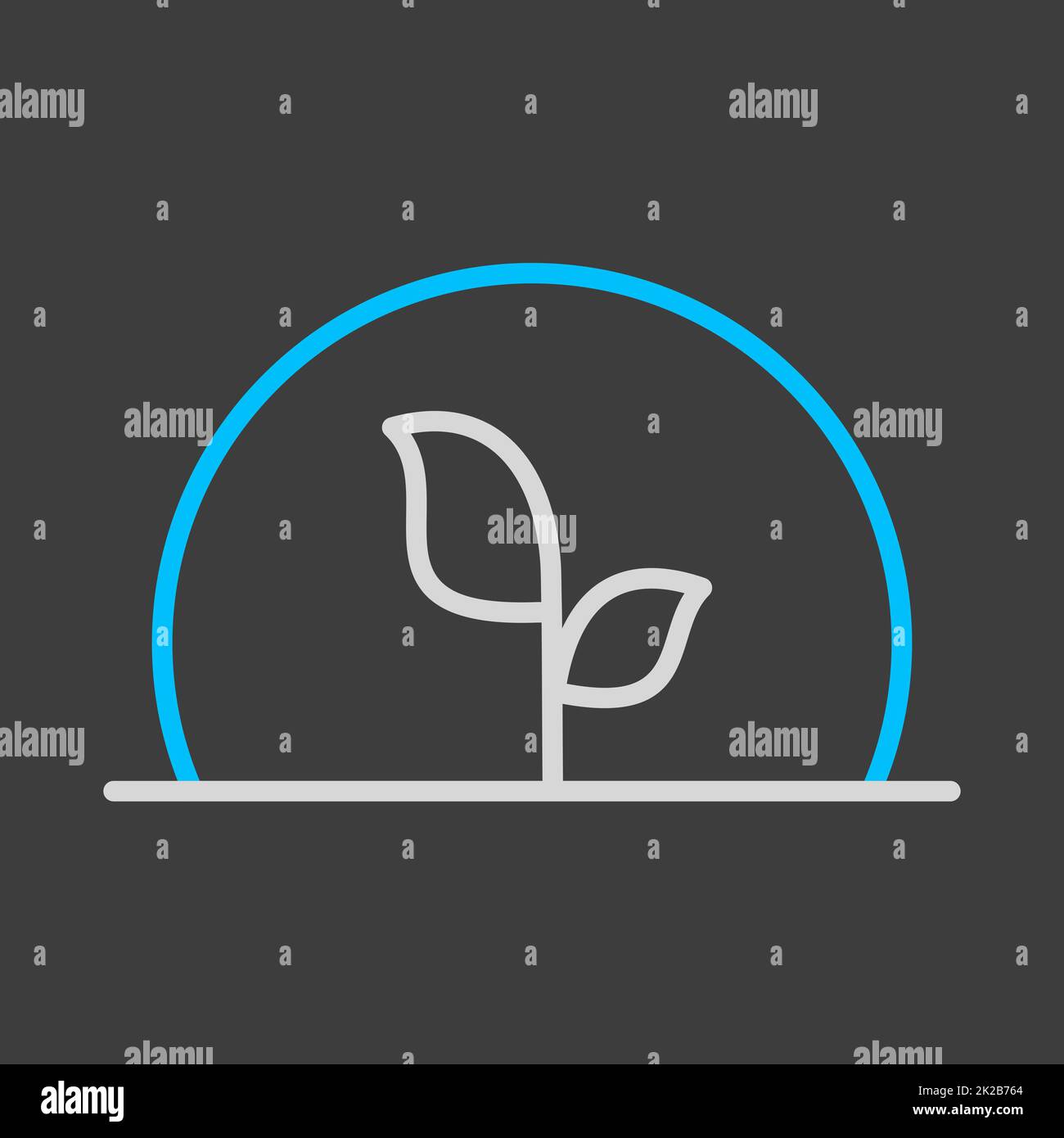 Greenhouse with green plants inside vector icon Stock Photo - Alamy
