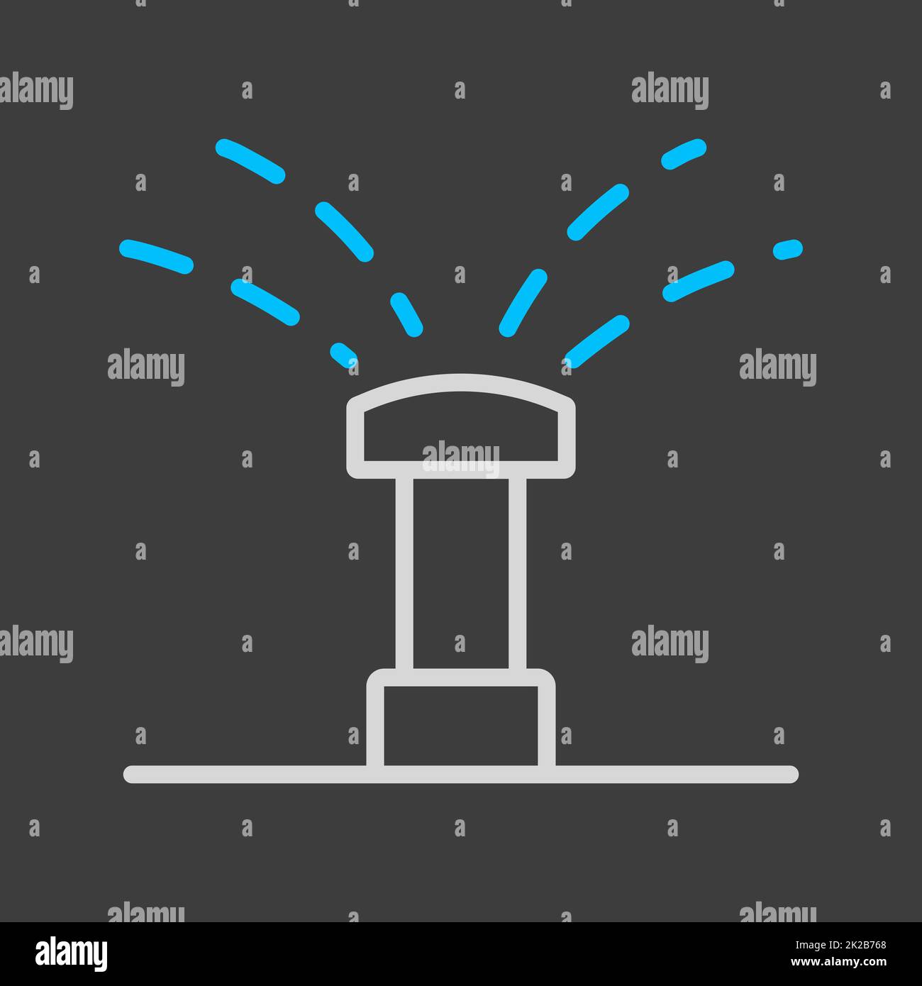 Garden automatic water sprinkler vector icon Stock Photo - Alamy