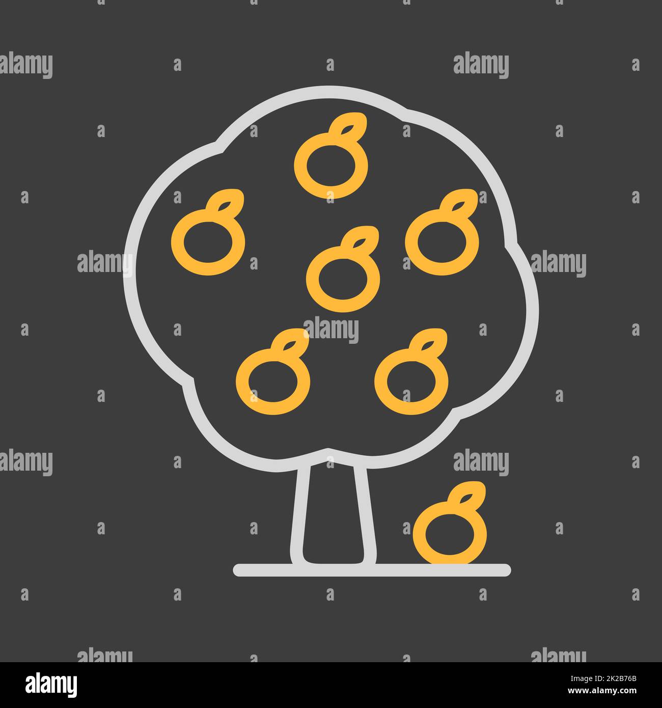 Apple tree isolated vector hi-res stock photography and images - Alamy