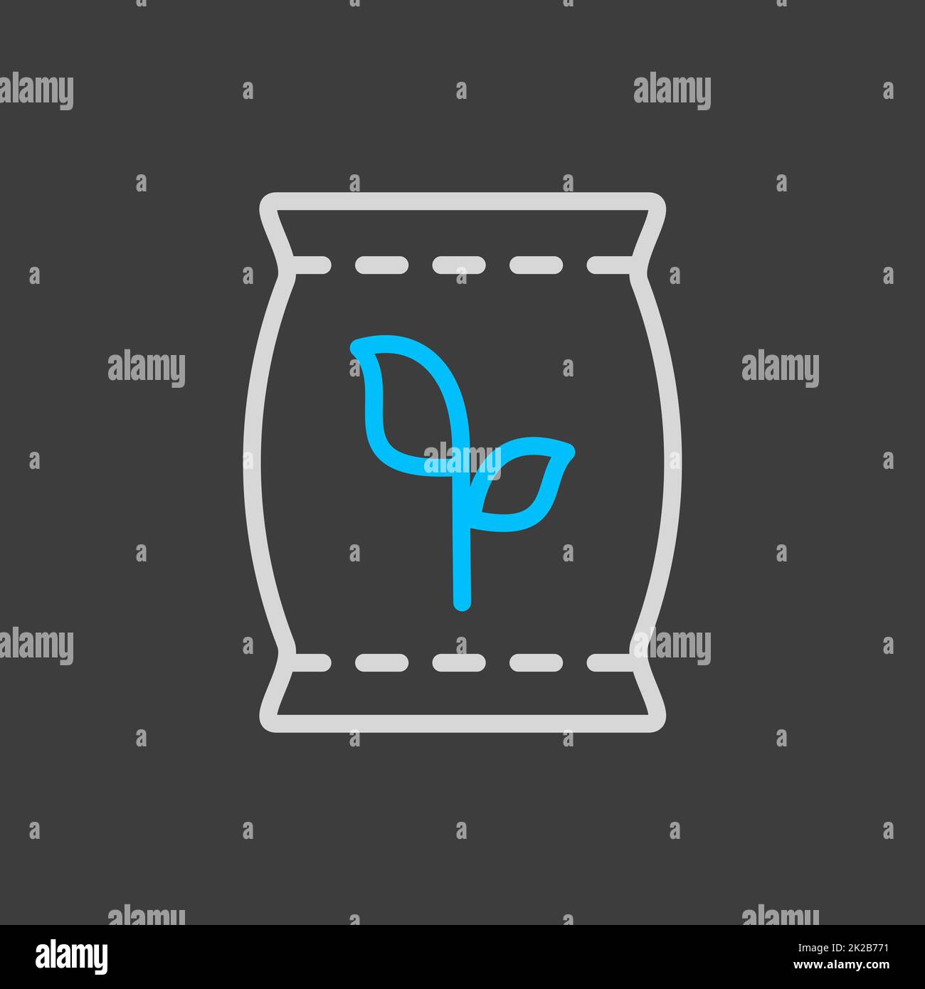 Fertilizer bag isolated vector icon Stock Photo - Alamy