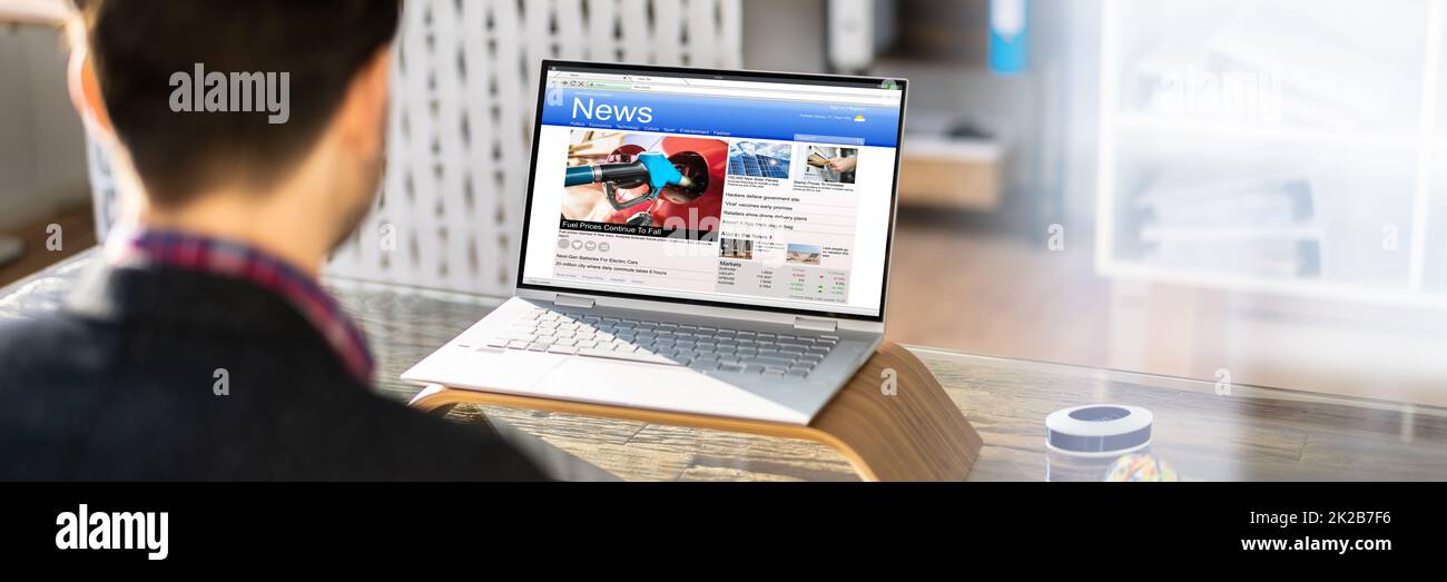 Newspaper website banner hi-res stock photography and images - Alamy