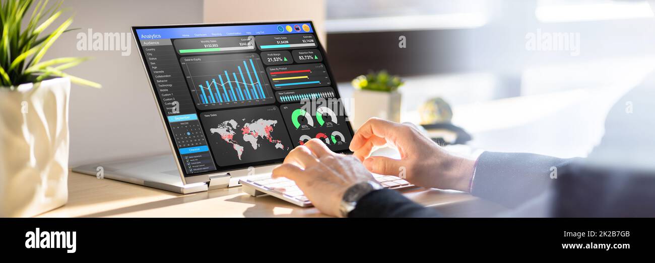 KPI Dashboard Data Analytics Stock Photo - Alamy