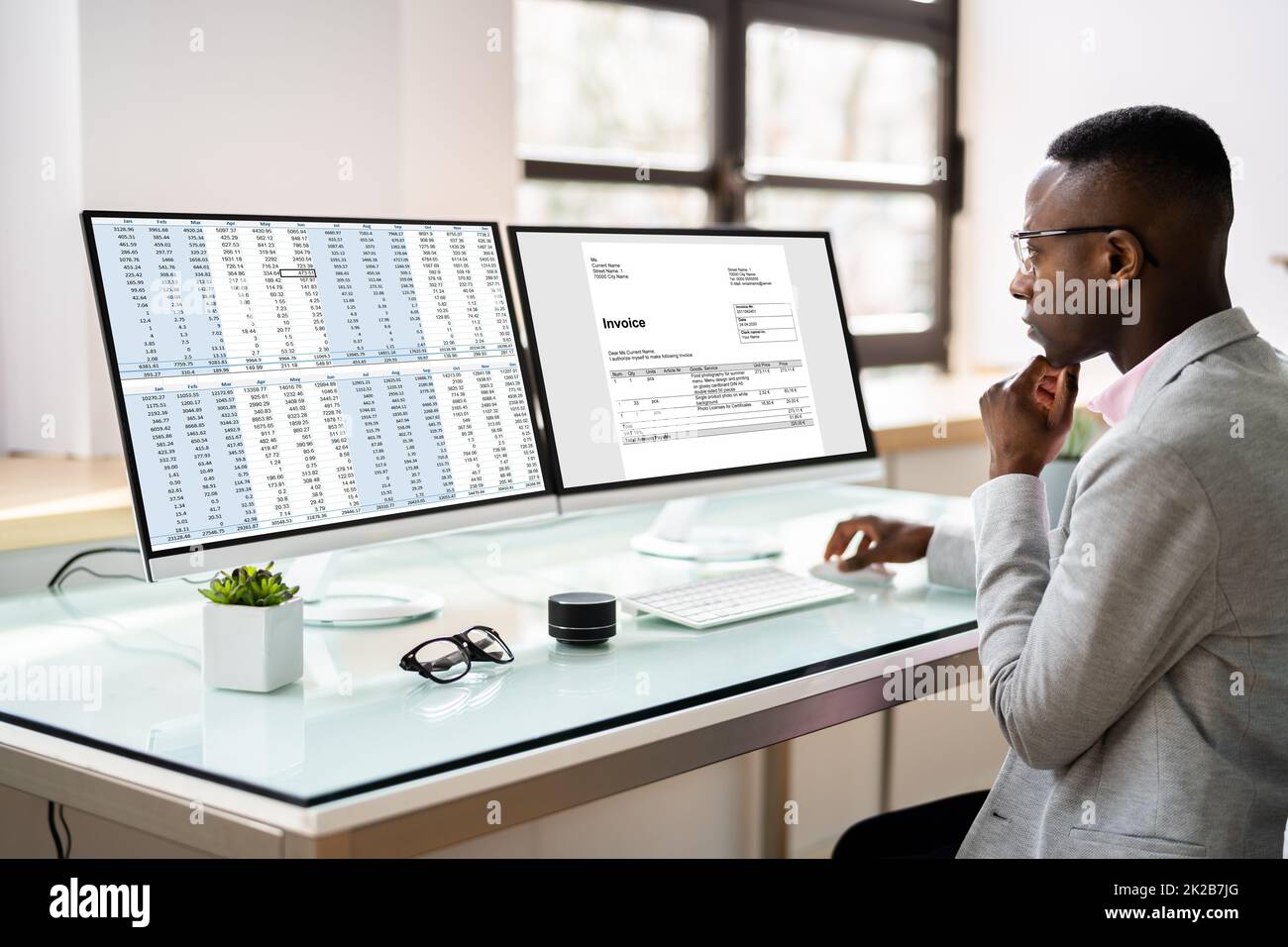 African American Tax Professional Male Stock Photo - Alamy