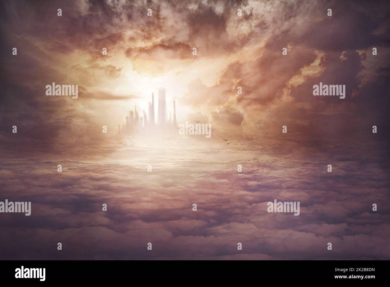 The view when you get to Heaven. Concept shot of what Heaven would look ...