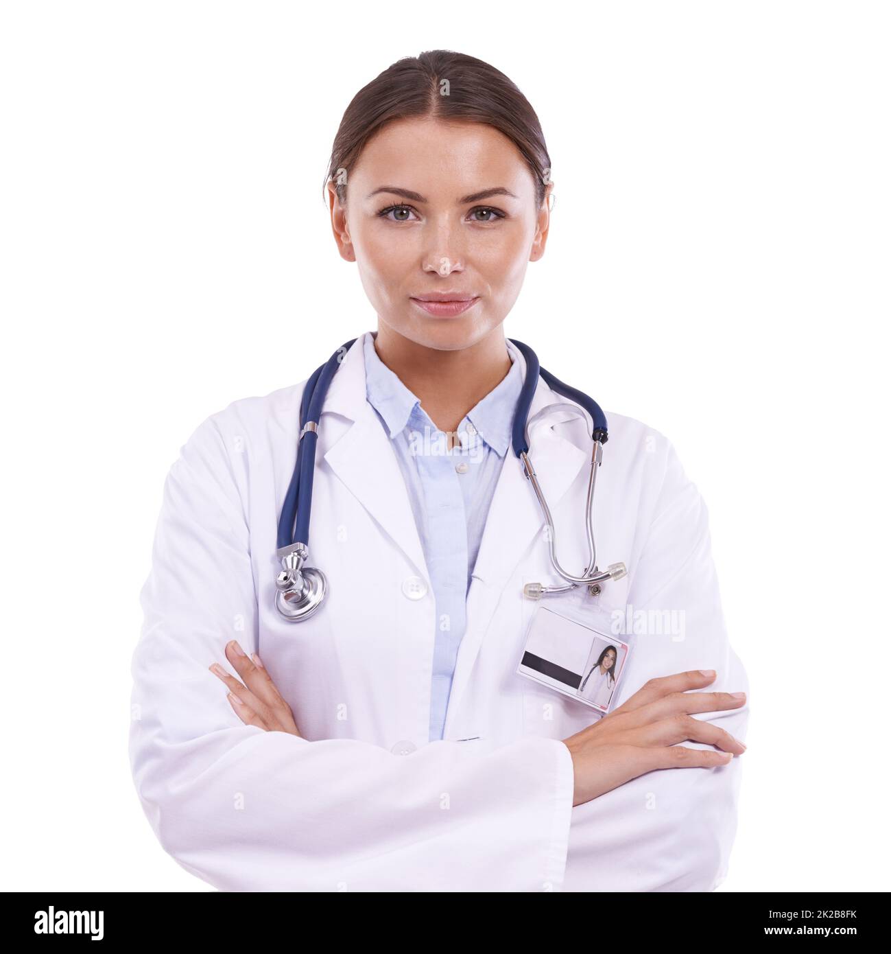 Your health is her happiness. Portrait of a beautiful doctor standing ...